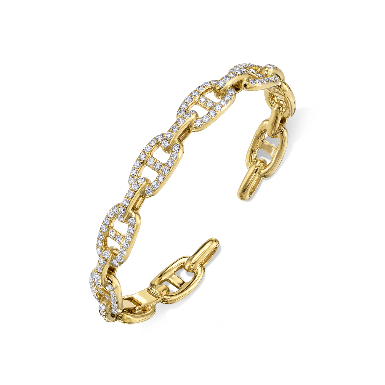 Chain Link Cuff in Yellow gold | deBoulle Collection – deBoulle Diamond ...